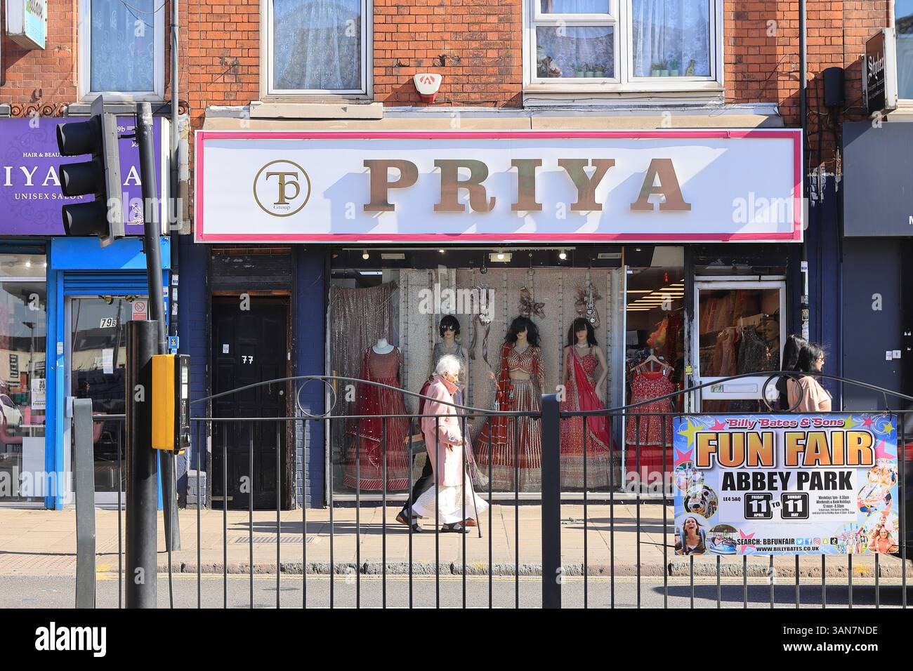 The 'Golden Mile' or Belgrave Road, in Leicester, area known for it's ...