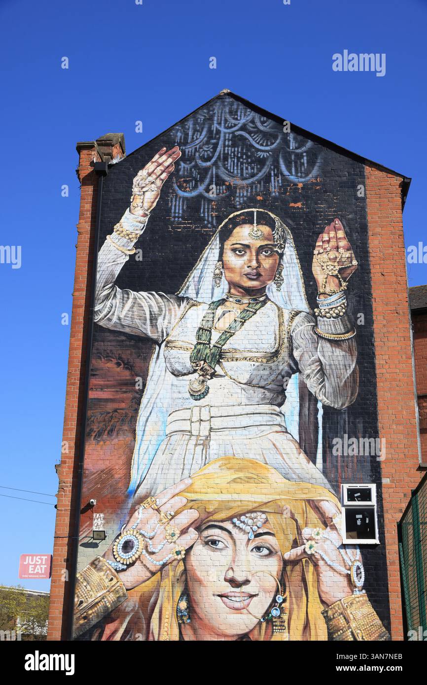 The 'Golden Mile' or Belgrave Road, in Leicester, area known for it's ...