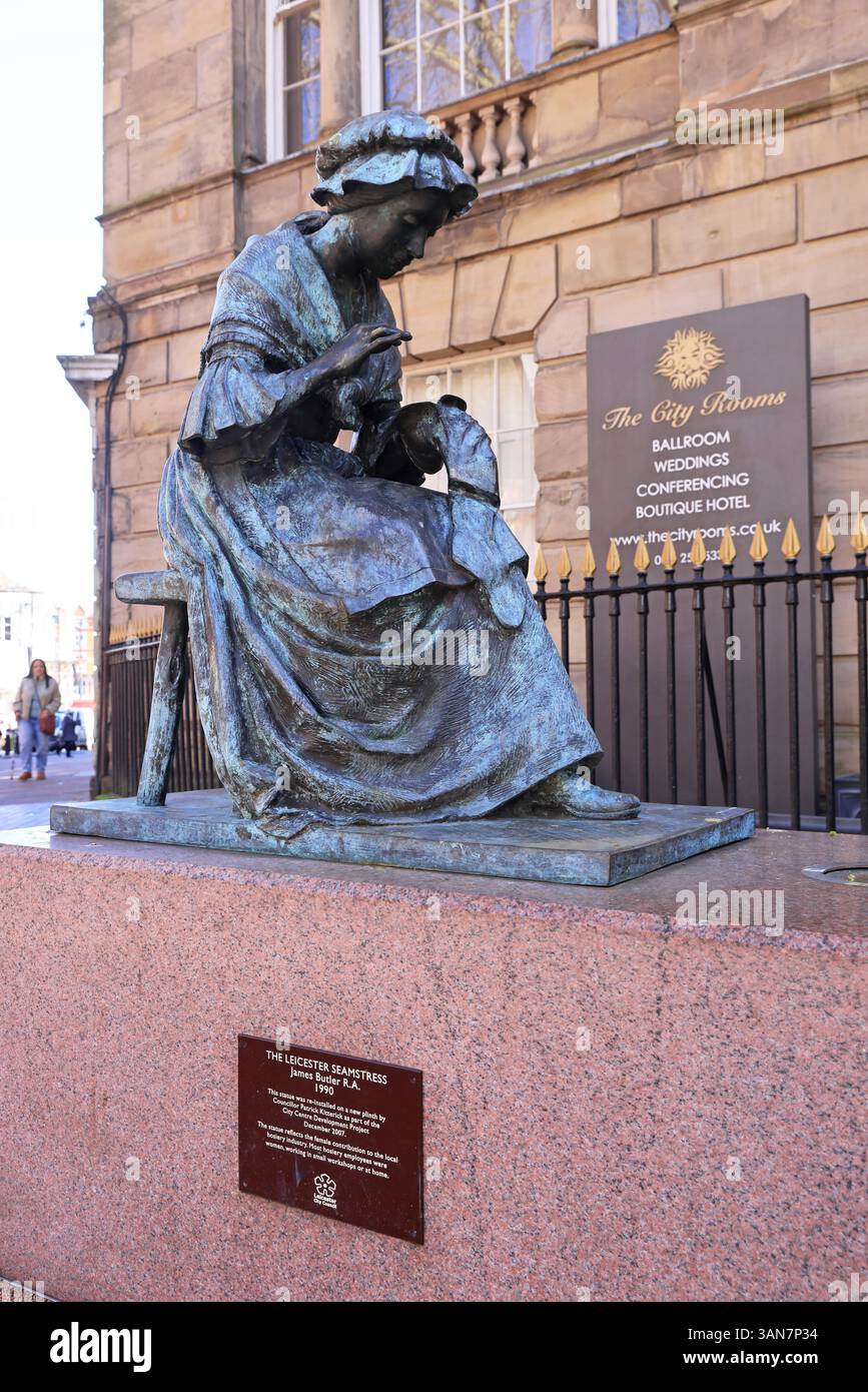 The Leicester Seamstress, by James Butler R.A. 1990. This statue in the ...