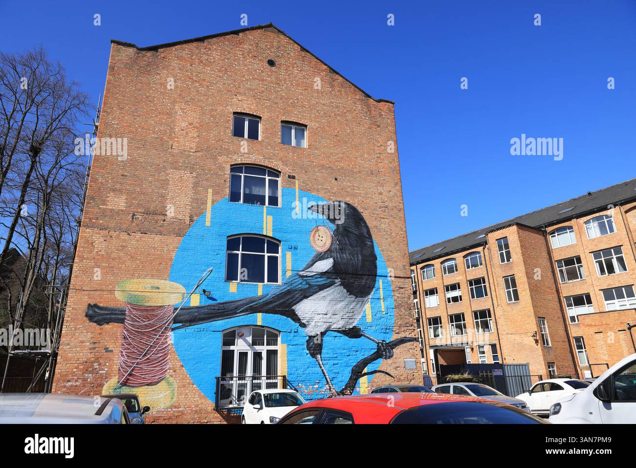Street art and murals in St George's Cultural Quarter, in Leicester, UK ...