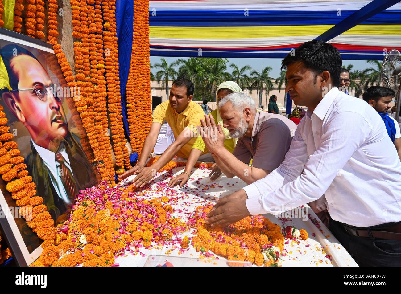 India. 14th Apr, 2025. NOIDA, INDIA - APRIL 14: People seen on the ...