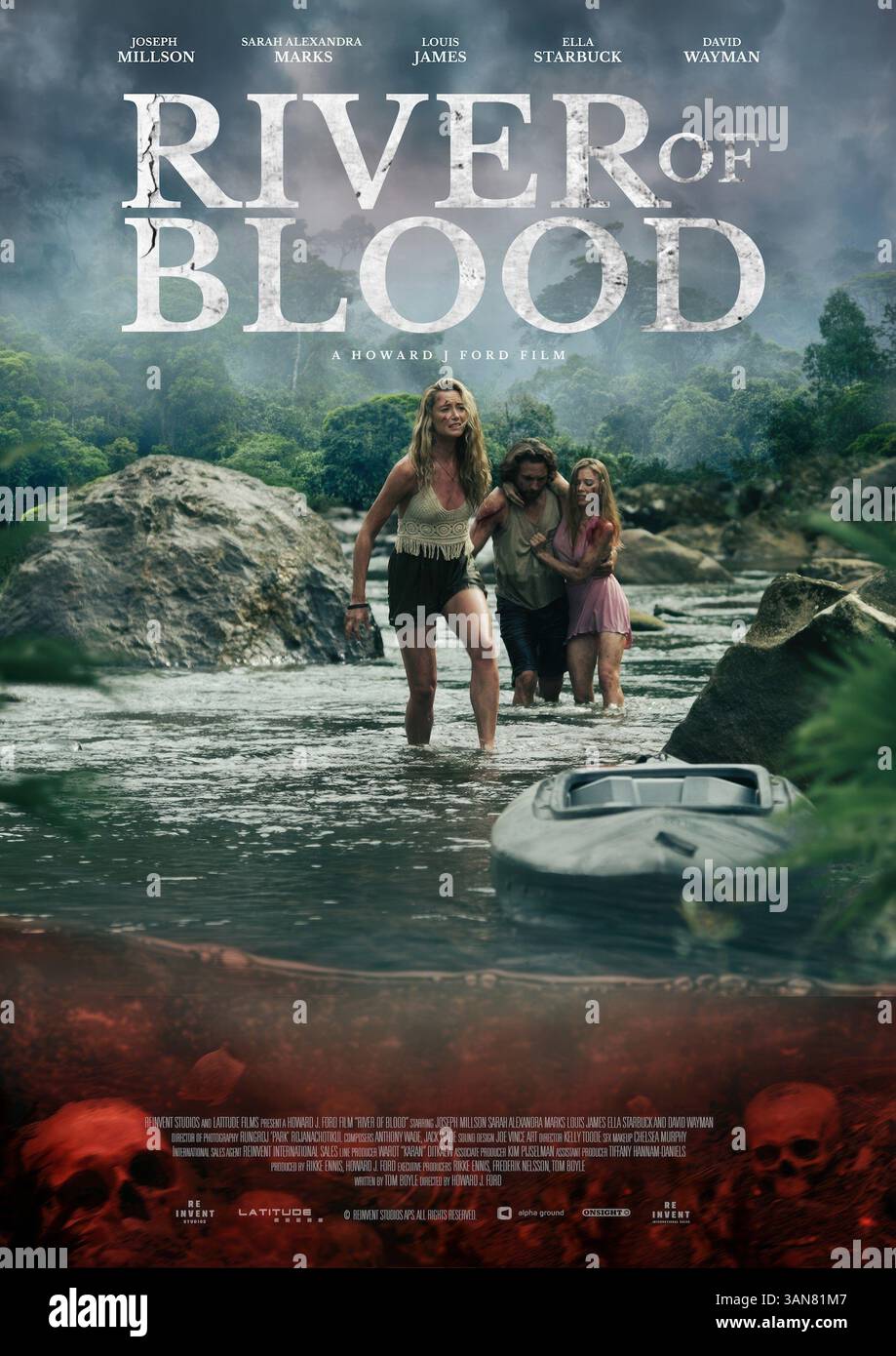 RIVER OF BLOOD, poster, from left: Ella Starbuck, Louis James, Sarah ...