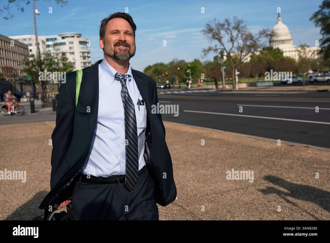 Daniel Matheson, a lawyer for the Federal Trade Commission, departs ...