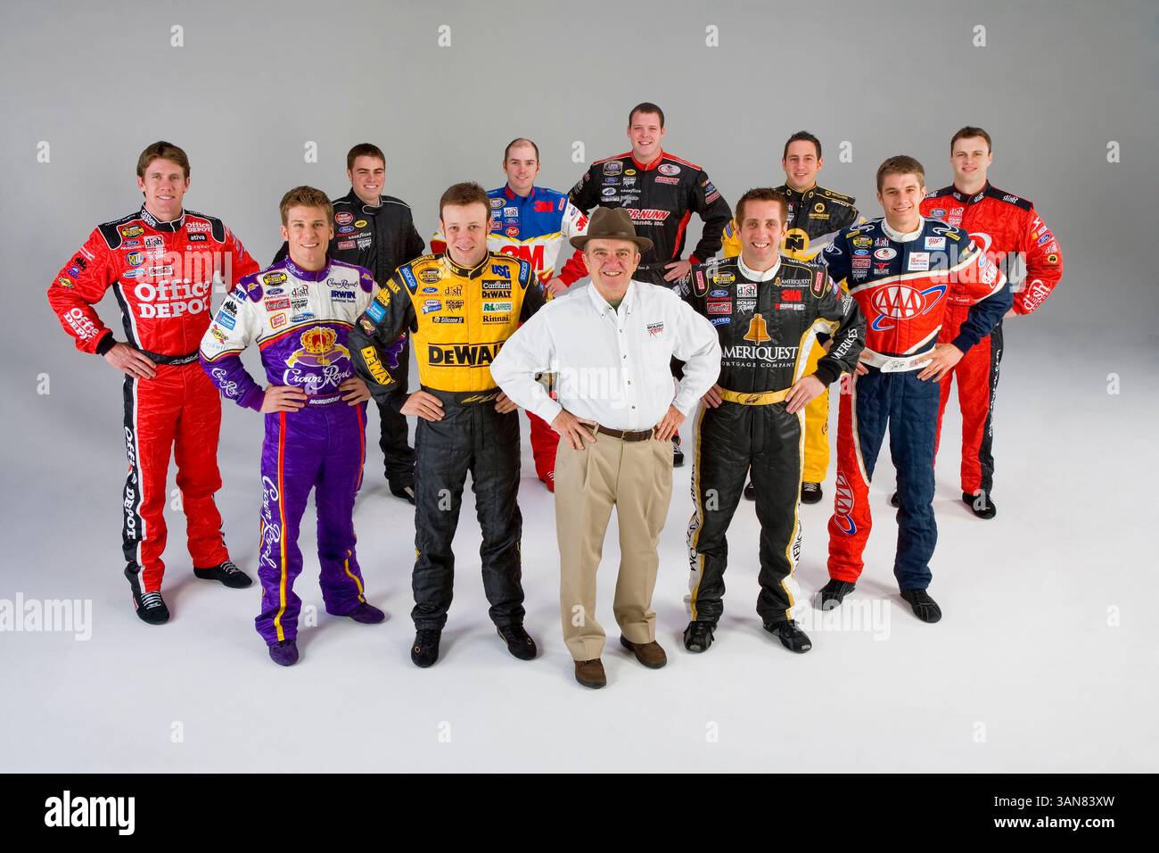 Jack Roush with his stable of drivers.(Credit Image: © PHOTOGRAPHER/Cal ...