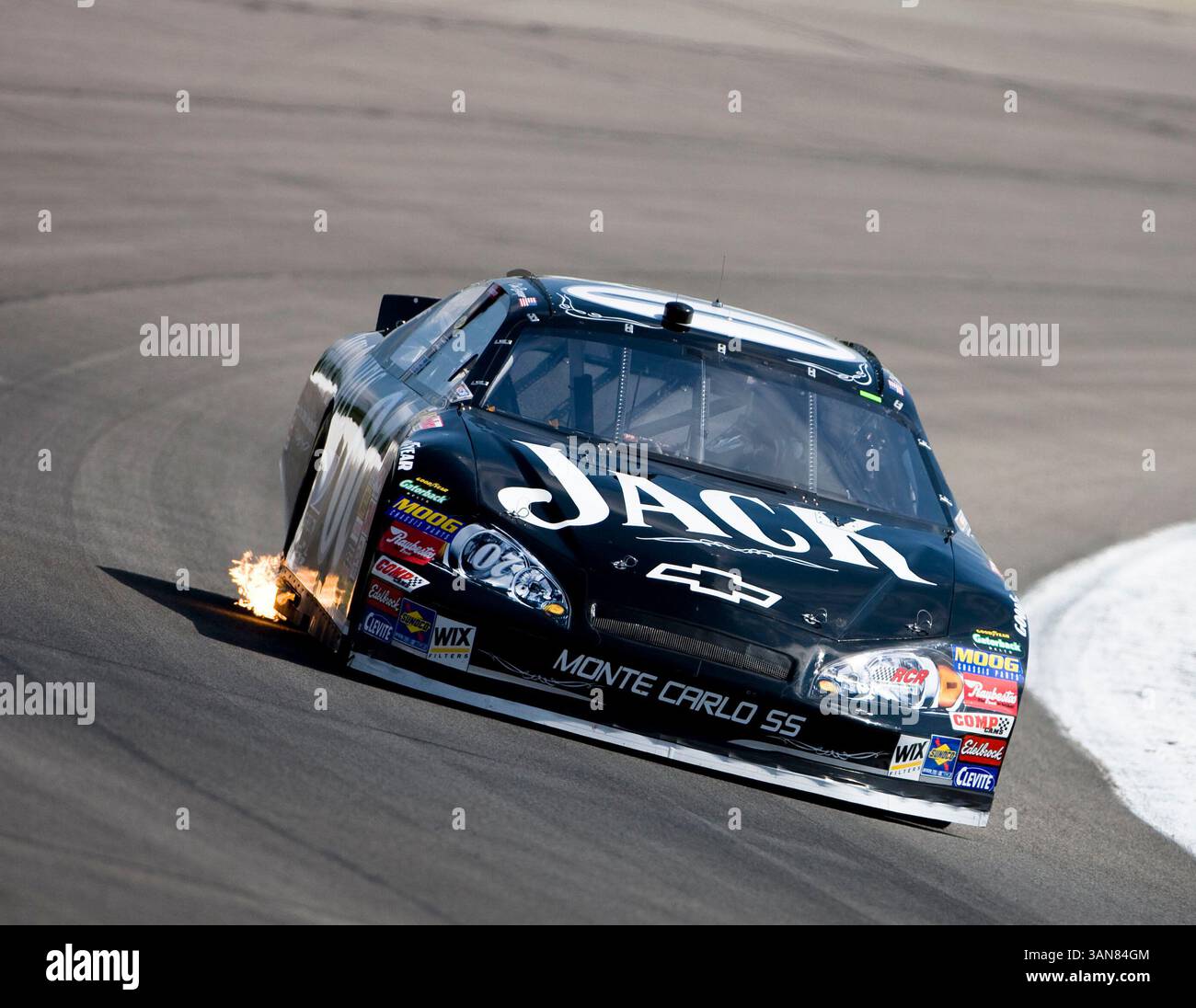 Clint Bowyer takes his Jack Daniels Chevrolet Monte Carlo through the ...
