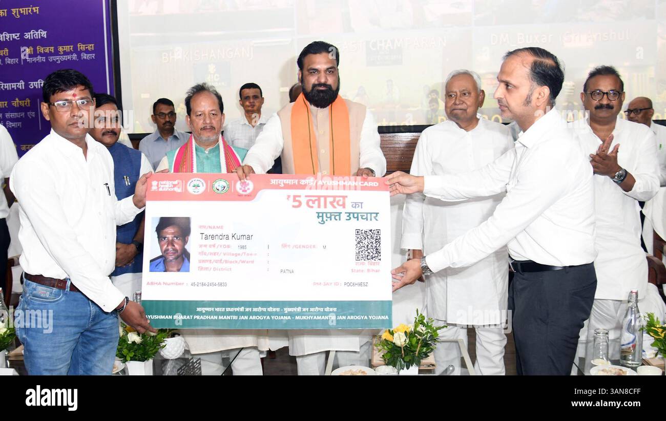 Patna, India. 14th Apr, 2025. PATNA, INDIA - APRIL 14: Bihar Chief Minister Nitish Kumar ...