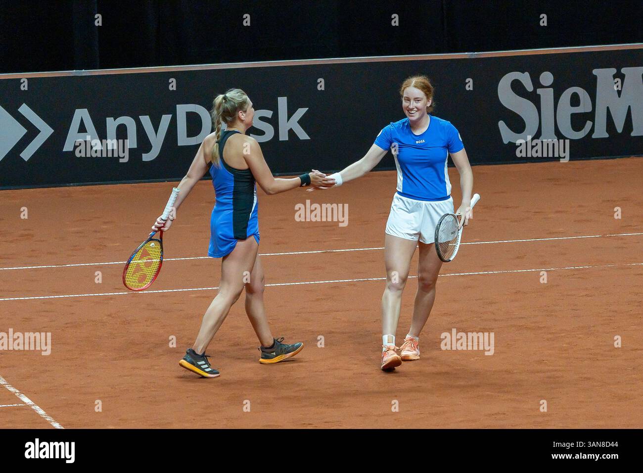 Stuttgart, Deutschland. 14th Apr, 2025. Ella Seidel freut sich ueber ...