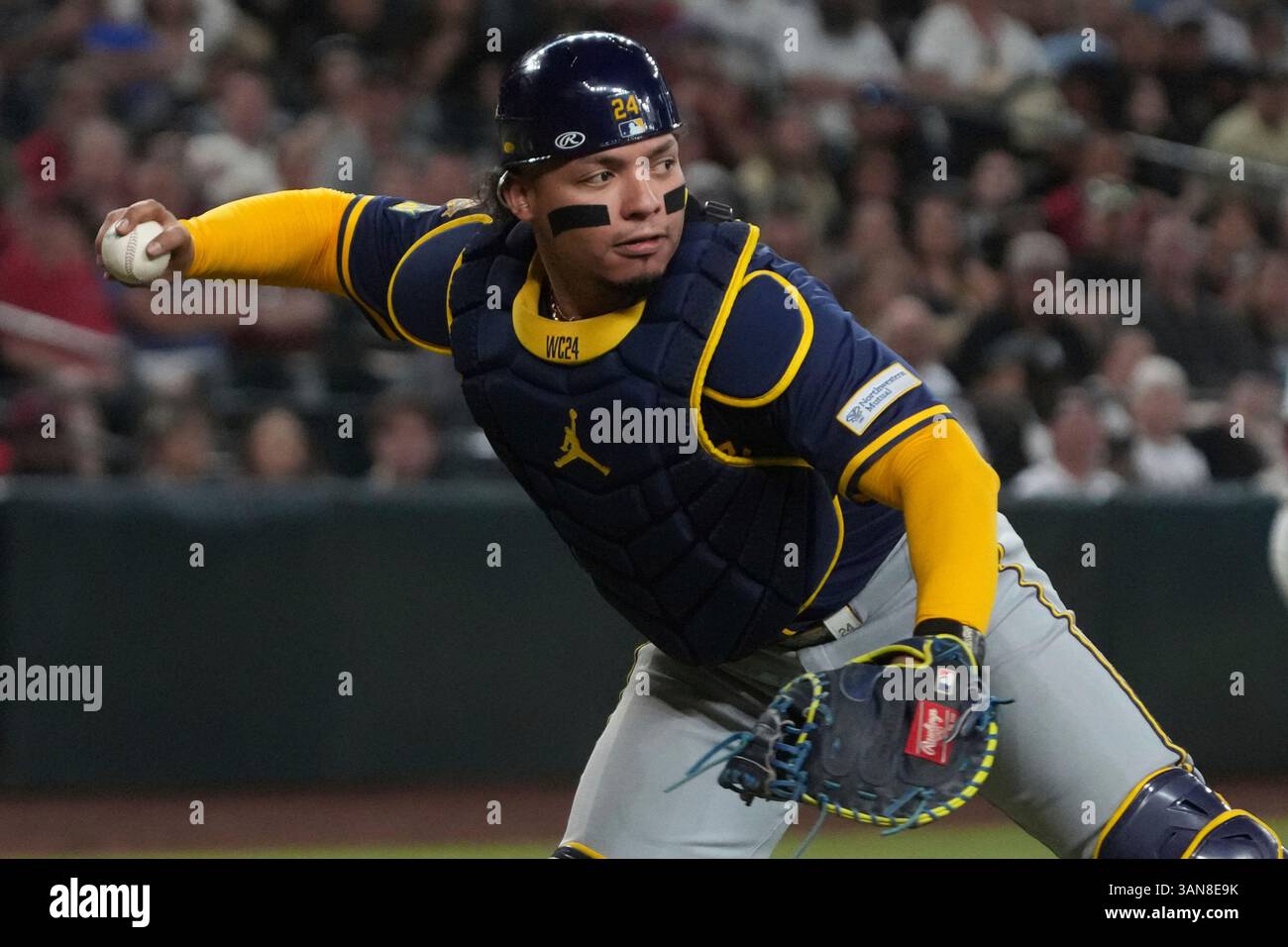 Milwaukee Brewers catcher William Contreras (24) in the first inning ...