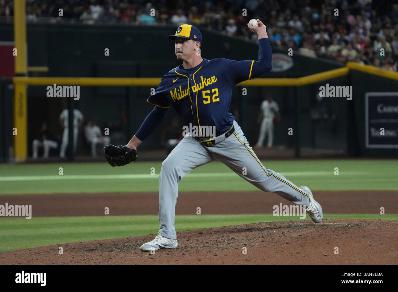 Milwaukee Brewers pitcher Bryan Hudson (52) in the first inning during ...