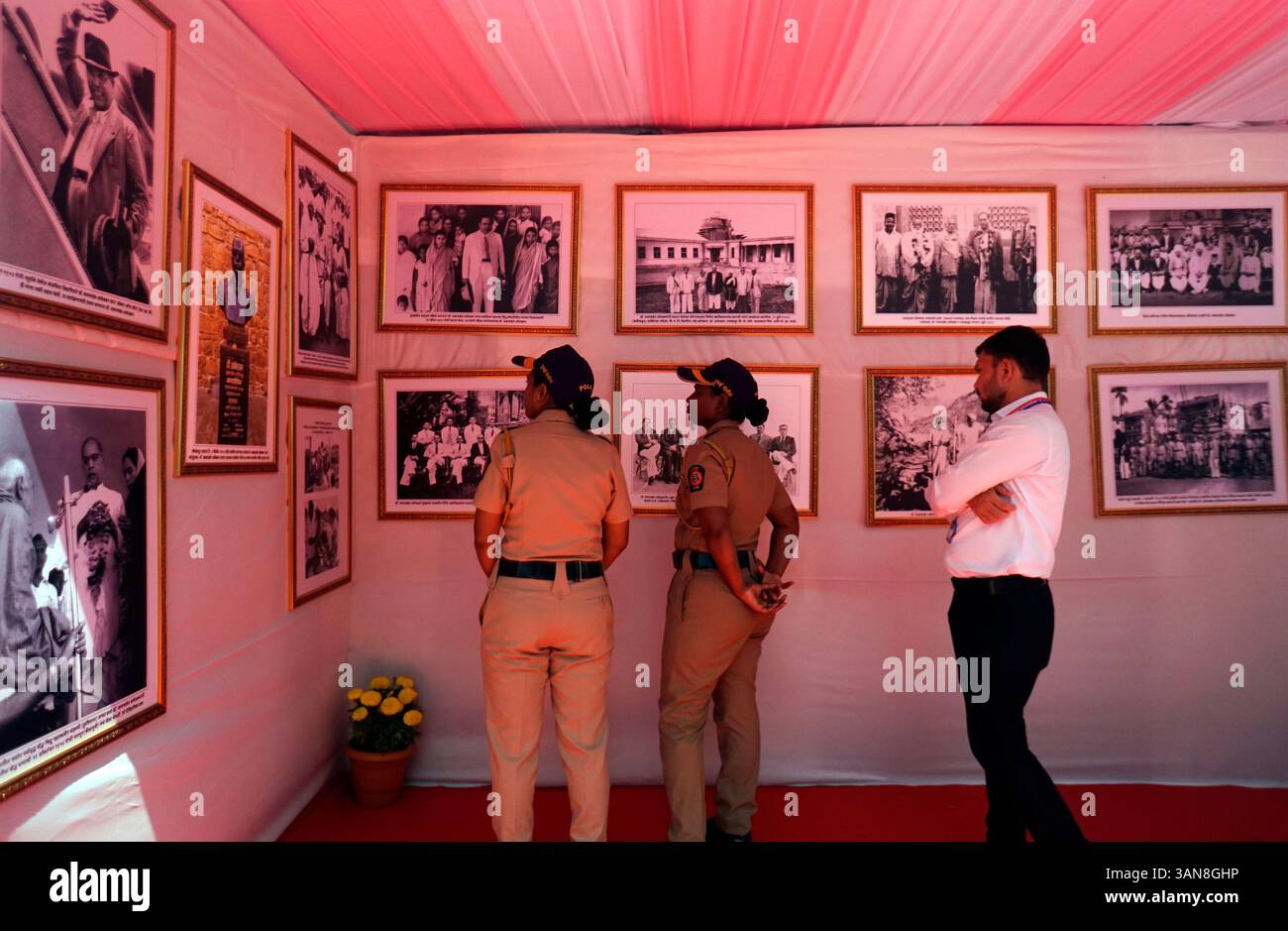 MUMBAI, INDIA - APRIL 14: Female constables viewing a rare photo ...