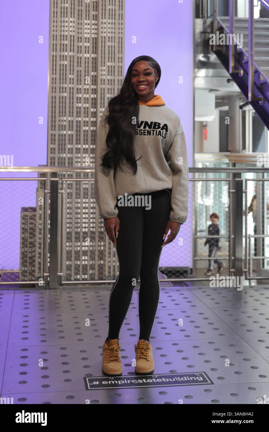 NEW YORK, NY - APRIL 14 2025: WNBA Commissioner Cathy Engelbert joins ...