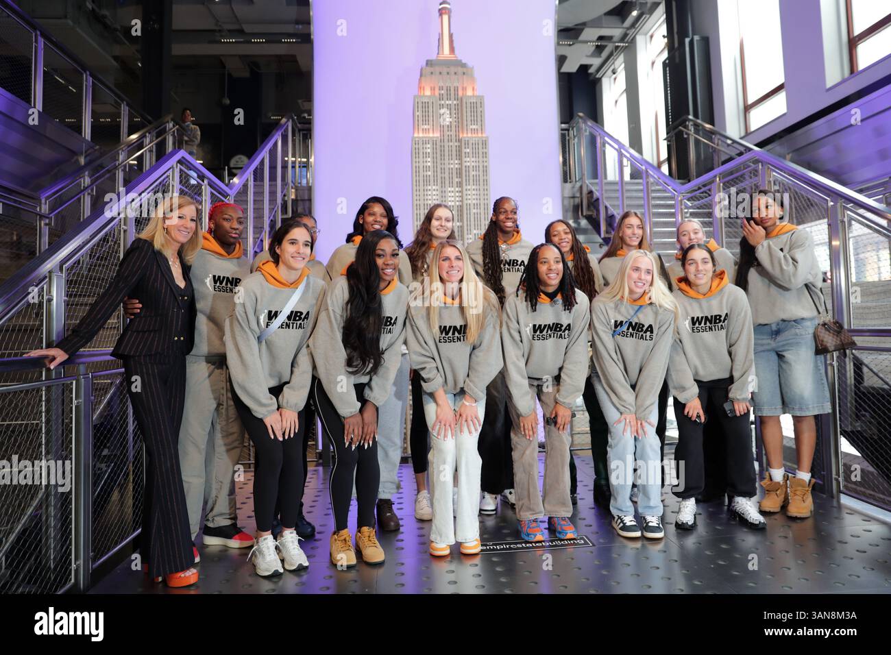 NEW YORK, NY - APRIL 14 2025: WNBA Commissioner Cathy Engelbert joins ...