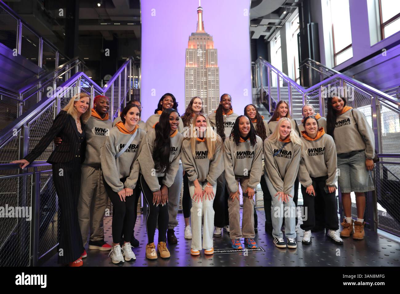 NEW YORK, NY - APRIL 14 2025: WNBA Commissioner Cathy Engelbert joins ...