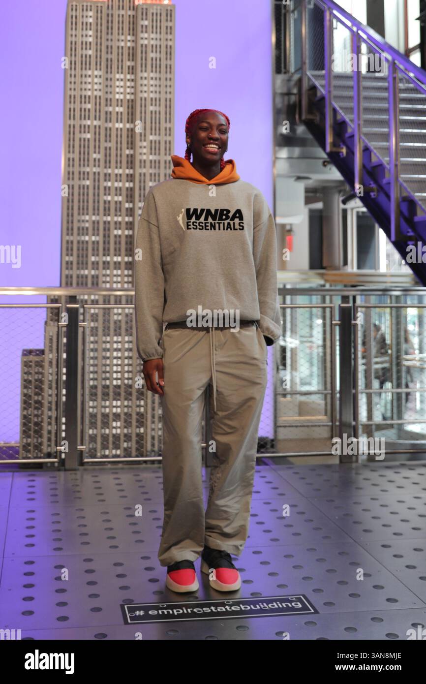 NEW YORK, NY - APRIL 14 2025: WNBA Commissioner Cathy Engelbert joins ...