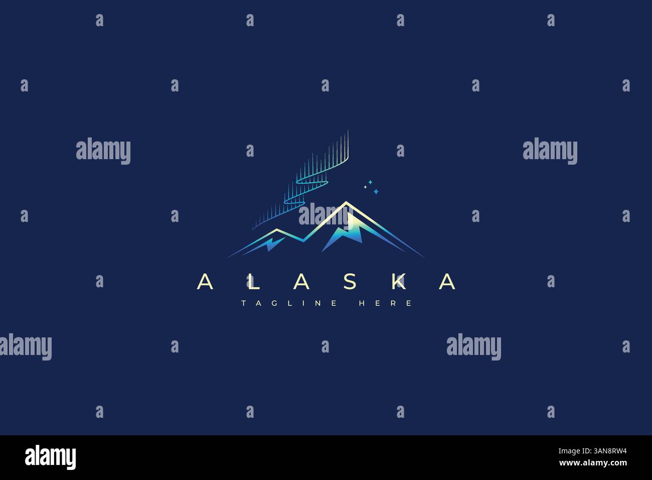 Alaska adventure sky beauty Stock Vector Images - Alamy
