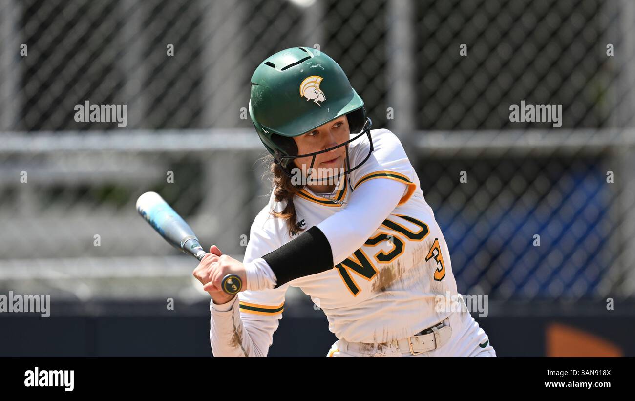 Norfolk State's Victoria Taylor during an NCAA softball game on Sunday ...