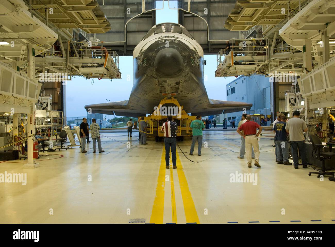 Sep 17, 2008 - Merritt Island, Florida, USA - Space shuttle Endeavour begins to roll out of the ...