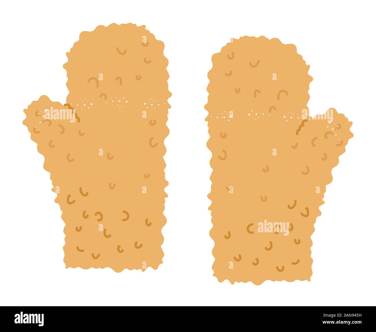 Wool Teddy Mitten Gloves Fur One-Fingered beige catroon Fashion hand ...