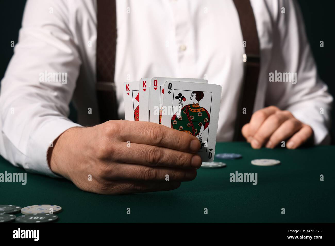Male banker poker chips hi-res stock photography and images - Alamy
