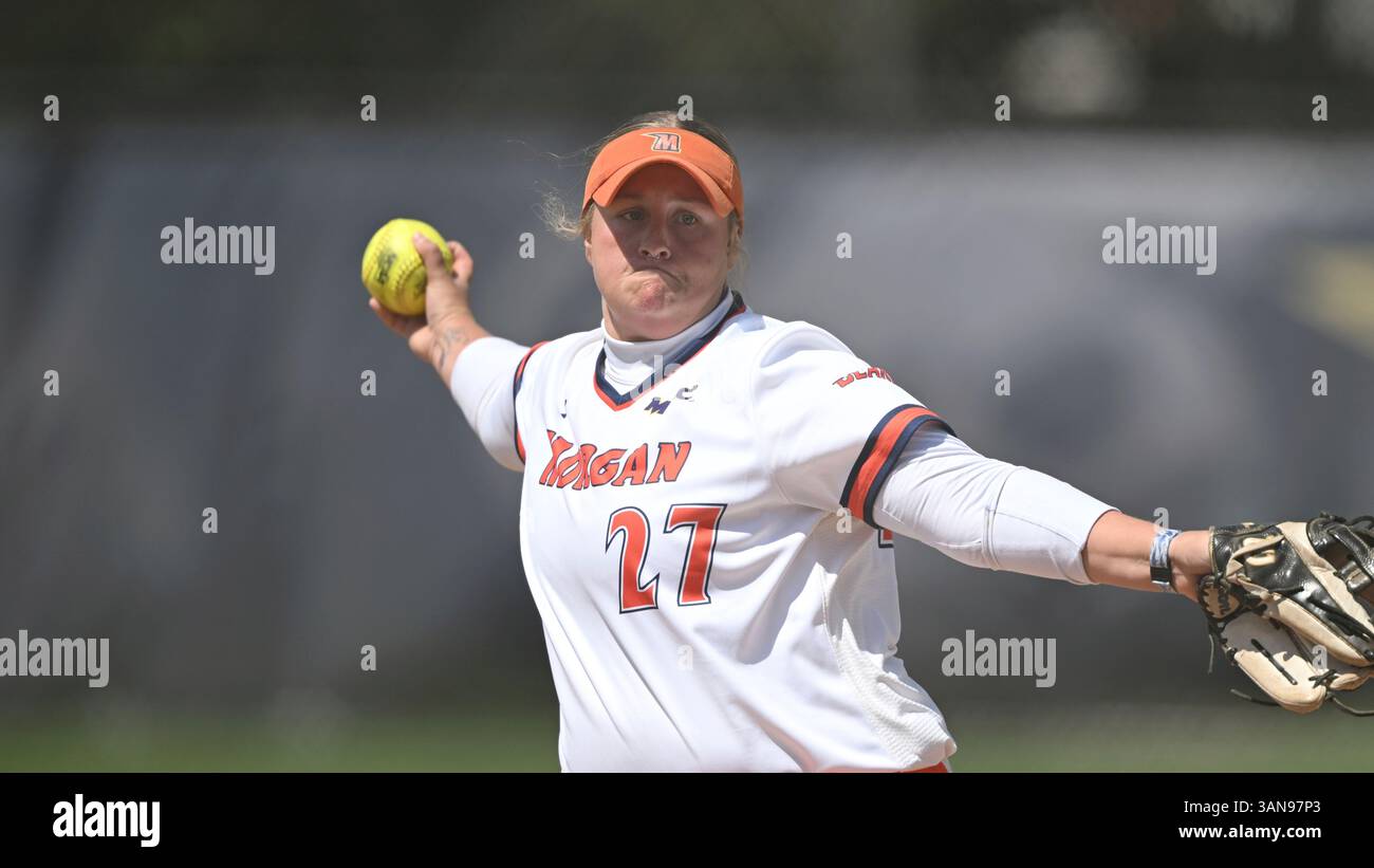 Morgan State pitcher Victoria Fletcher during an NCAA softball game on ...