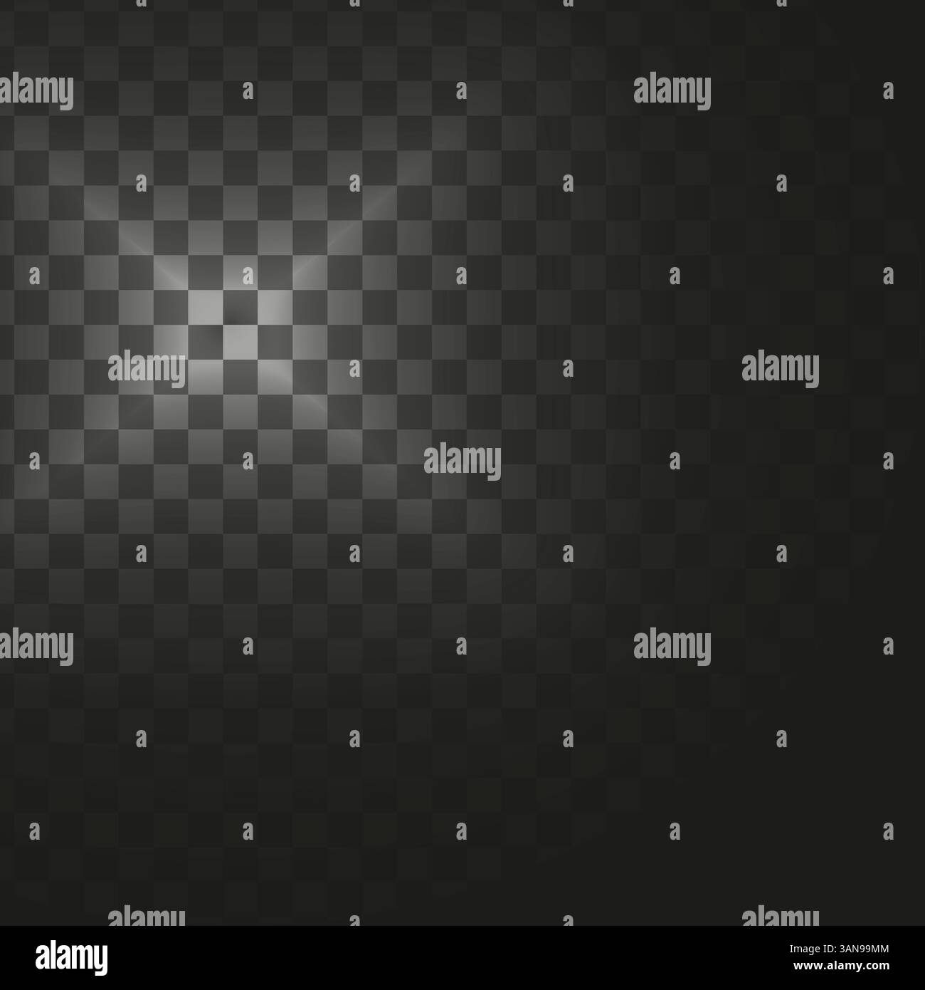Soft light square. Transparent overlay glow. Checkerboard background ...