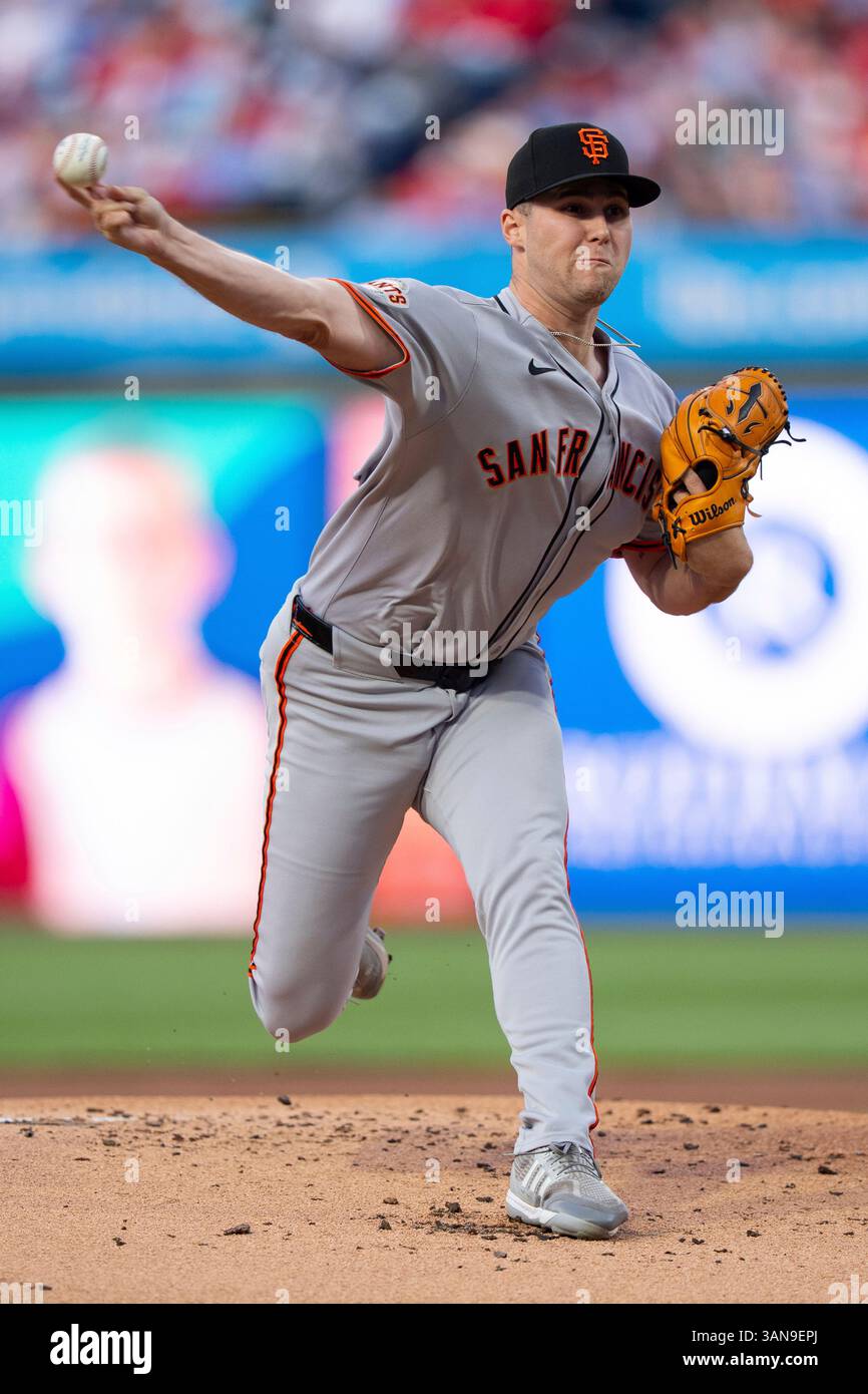 San Francisco Giants Landen Roupp Delivers During The First Inning Of A Baseball Game Against
