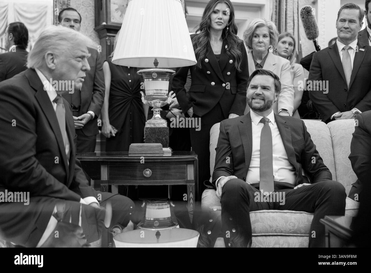 President Donald Trump hosts a bilateral meeting with President Nayib ...