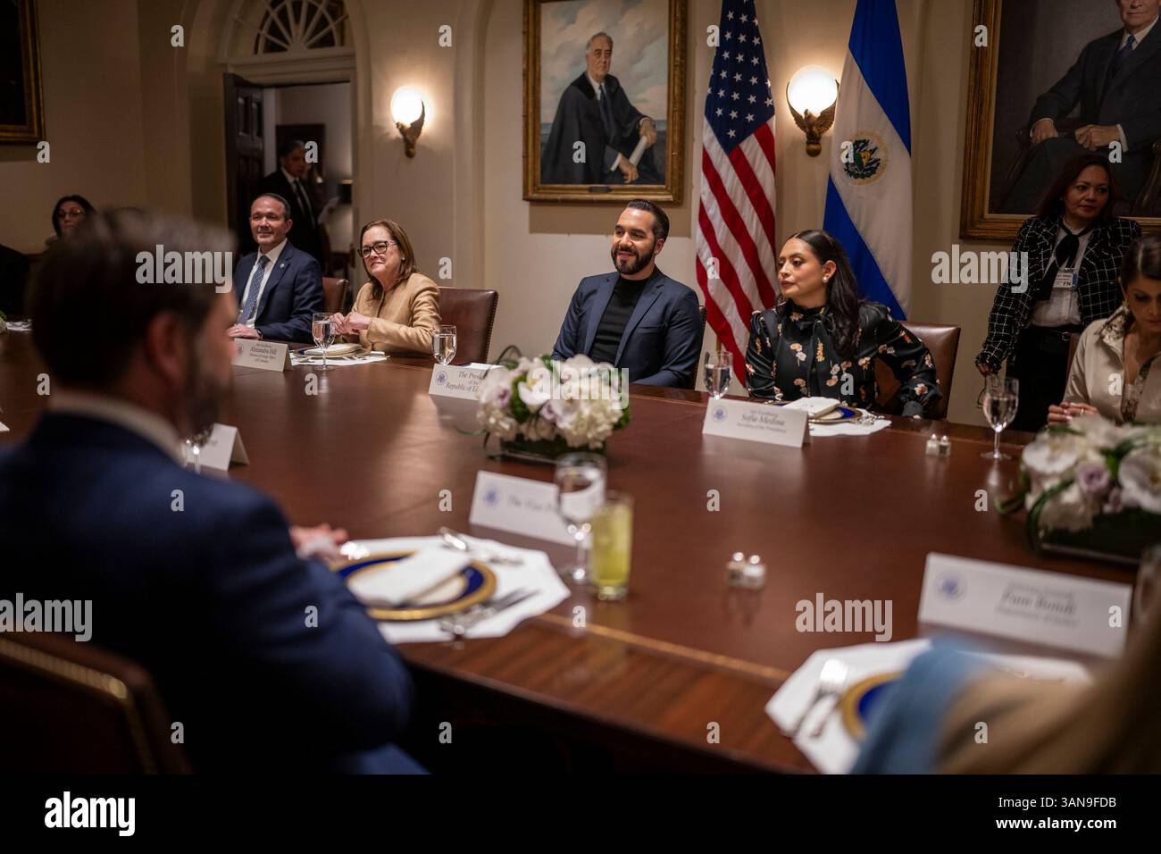 President Donald Trump hosts a bilateral meeting and working lunch with ...