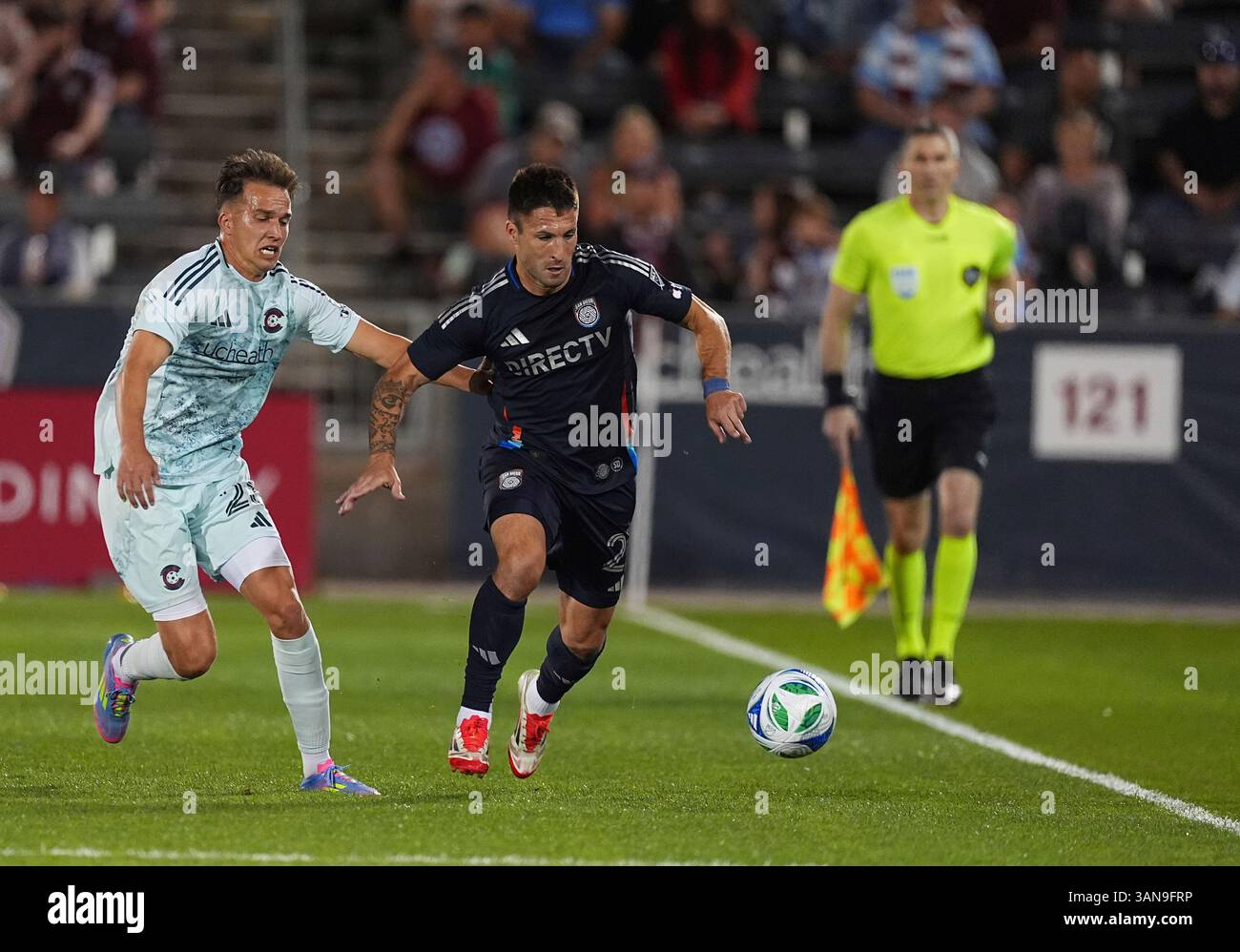 Colorado Rapids midfielder Cole Bassett (23) and San Diego FC defender ...