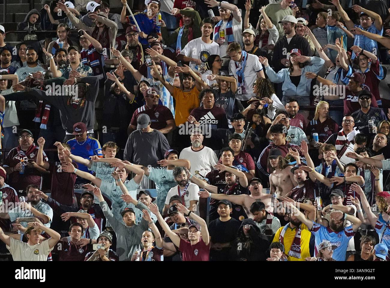 Colorado Rapids fans in the second half of an MLS soccer match Saturday ...