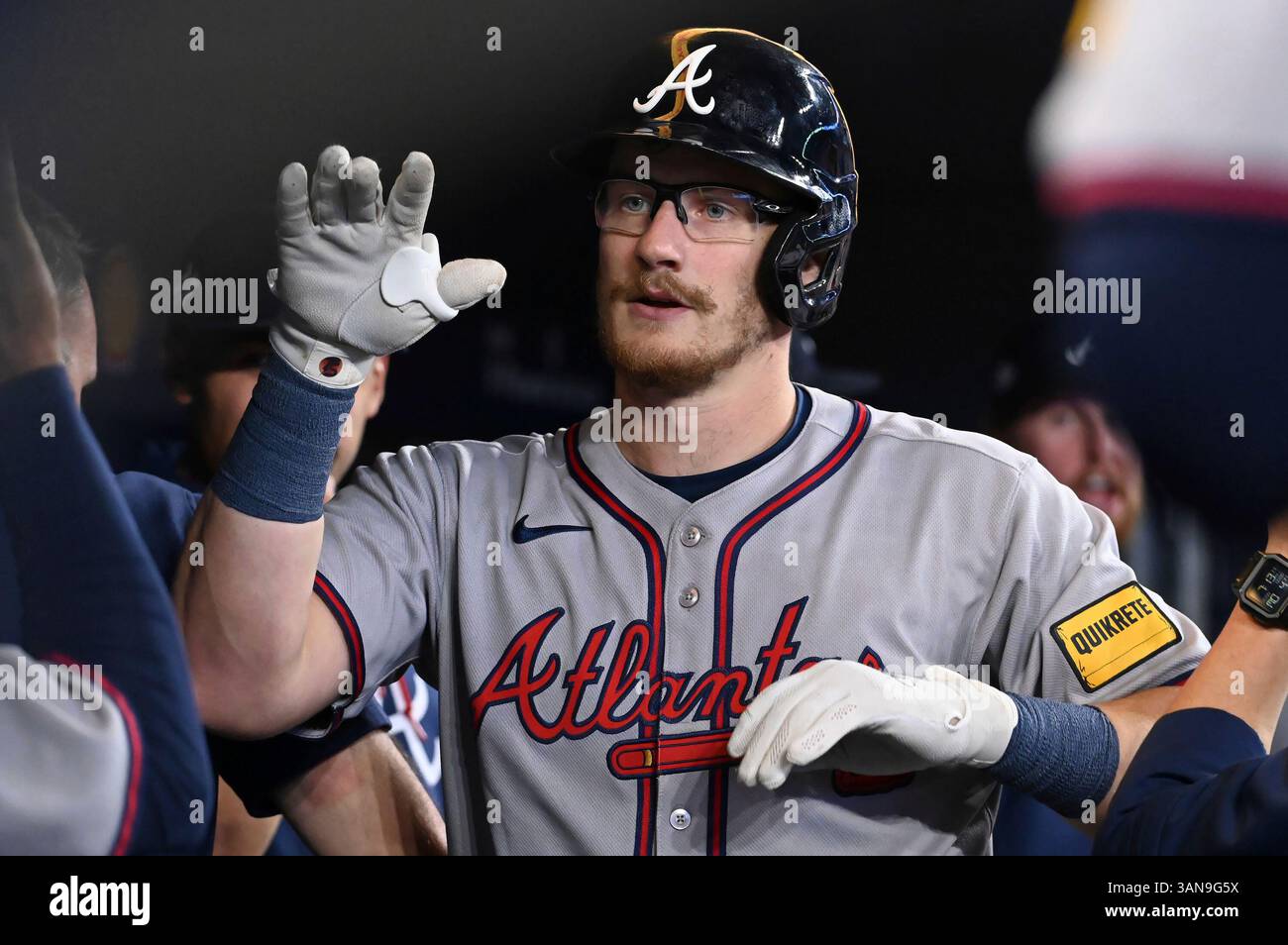 Atlanta Braves' Sean Murphy celebrates after hitting a two-run home run ...