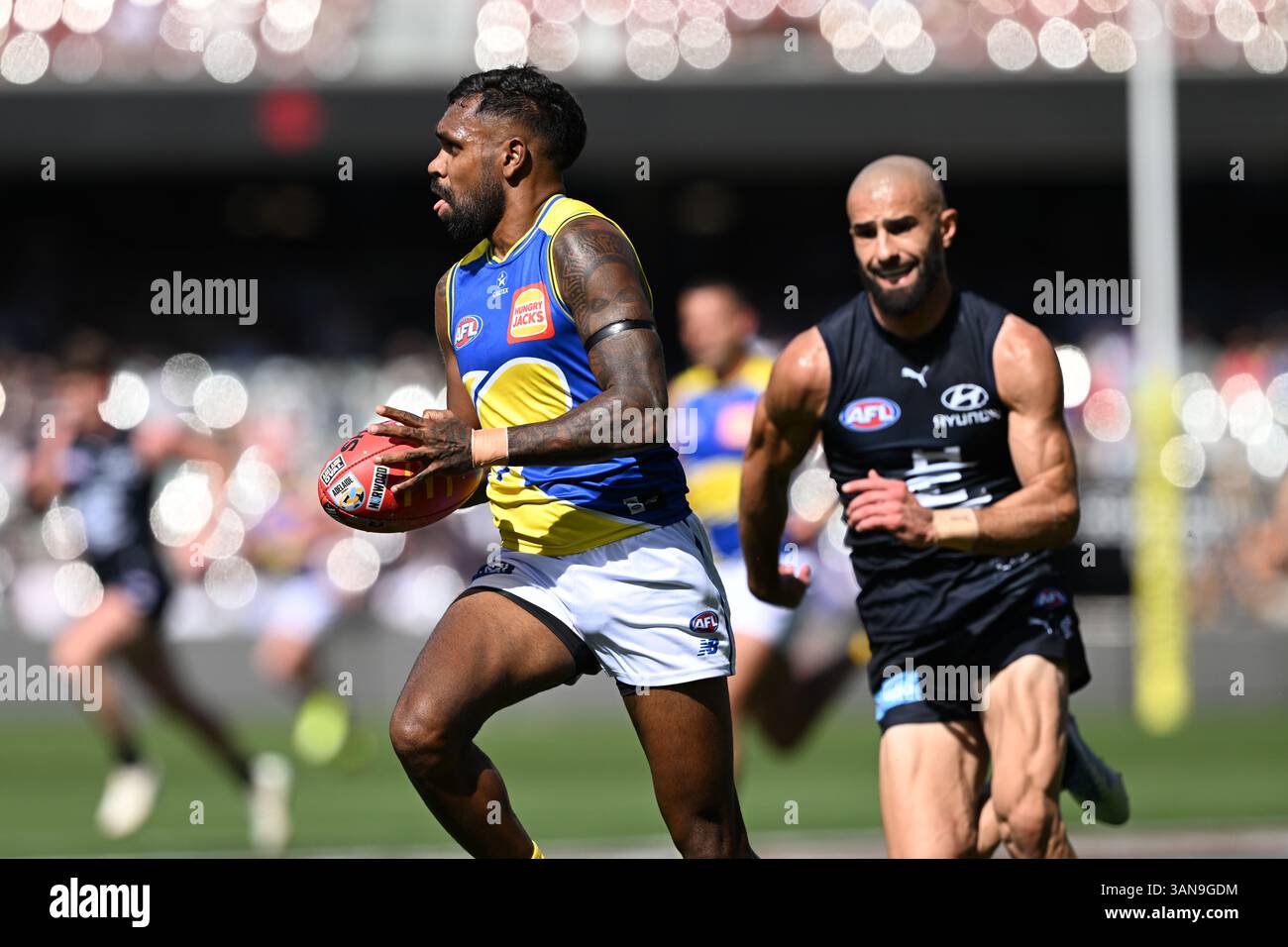 Adelaide, Australia. 12th Apr, 2025. Liam Ryan of the West Coast Eagles ...