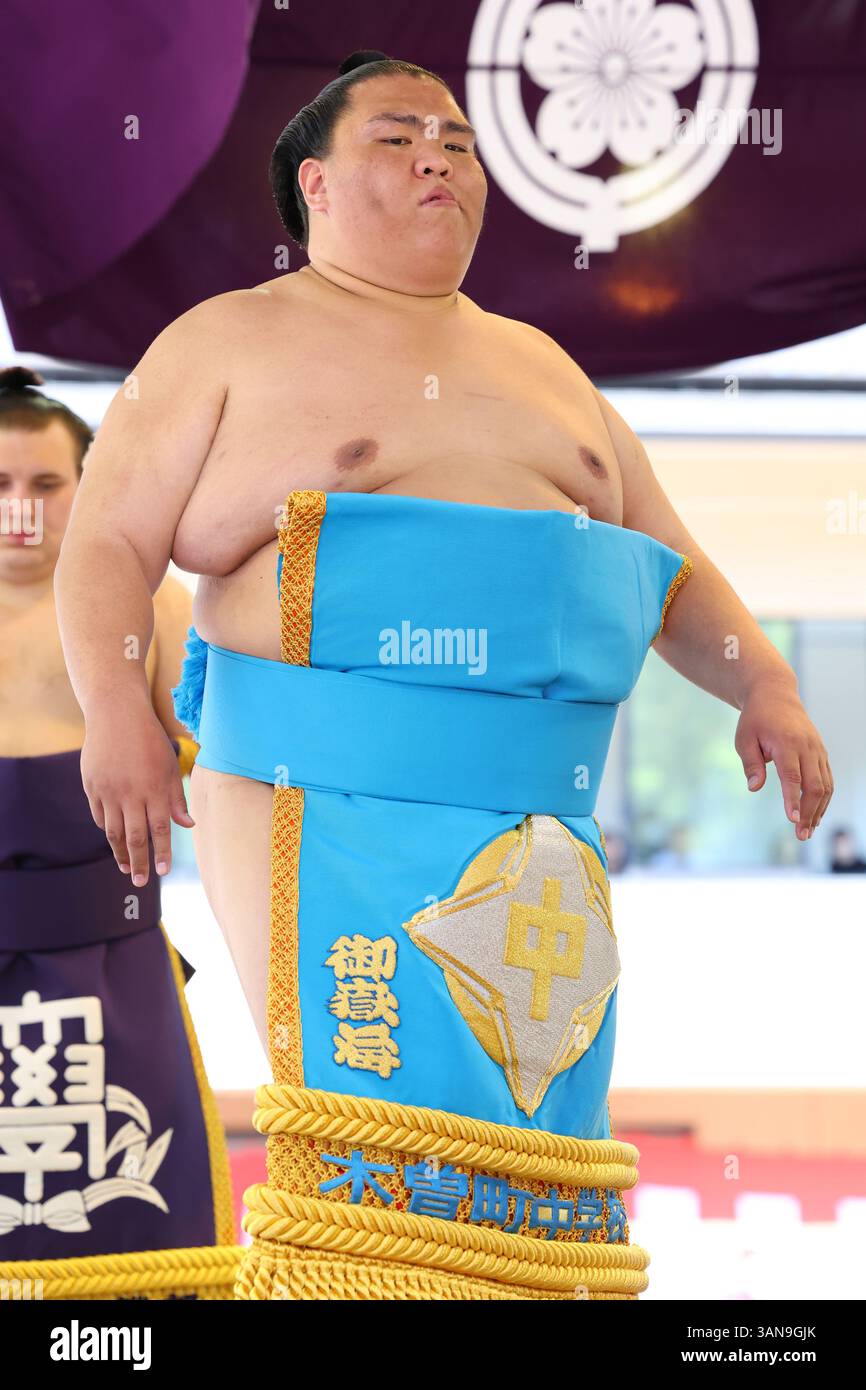 Tokyo Japan. 14th Apr, 2025. Mitakeumi, APRIL 14, 2025 - Sumo : Annual ...