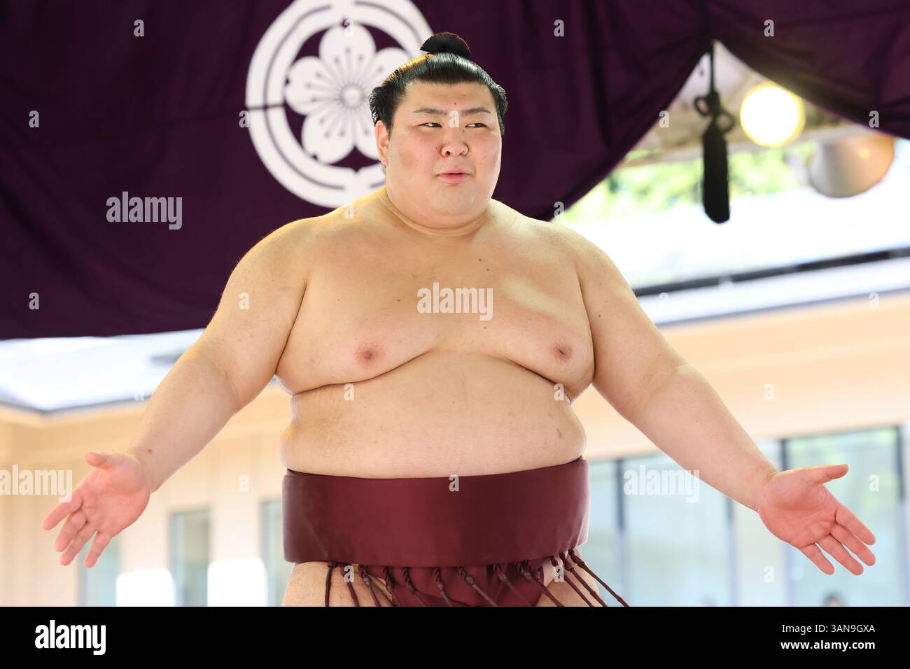 Atamifuji, APRIL 14, 2025 - Sumo : Annual sumo tournament dedicated to ...