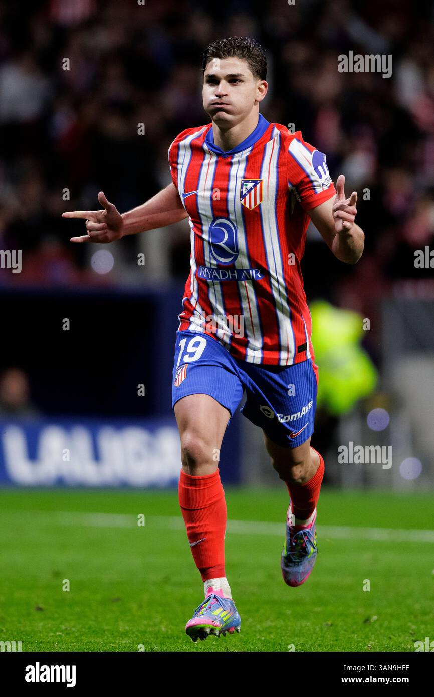 MADRID, SPAIN - 14 April: Julian Alvarez of Atletico de Madrid ...