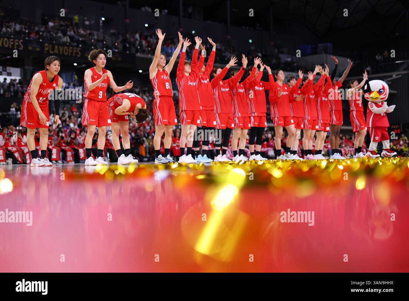 Musashino Forest Sport Plaza, Tokyo, Japan. 14th Apr, 2025. Fujitsu Red ...