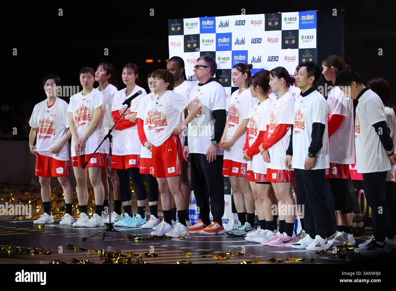 Fujitsu Red Wave team group, APRIL 14, 2025 - Basketball : WJBL 2024 ...
