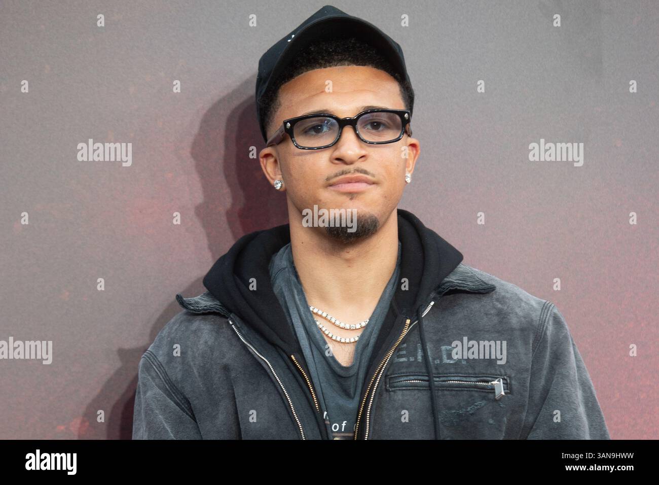 London, UK. 14 Apr, 2025. Pictured: Chelsea Footballer Jadon Sancho ...