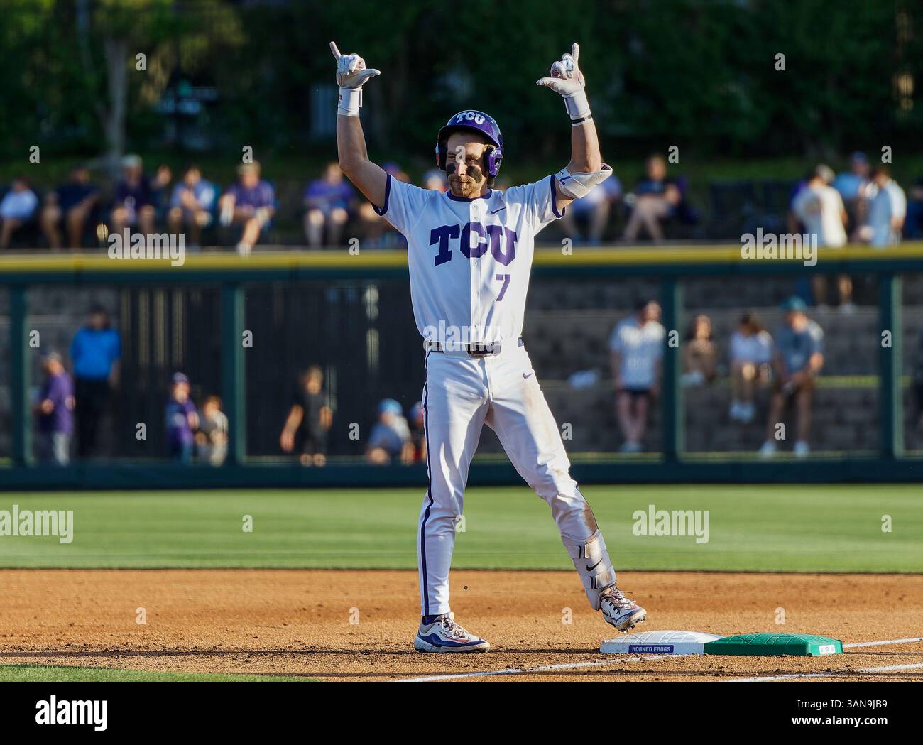 April 11, 2025: Texas Christian University's Cole Kramer (7 ...