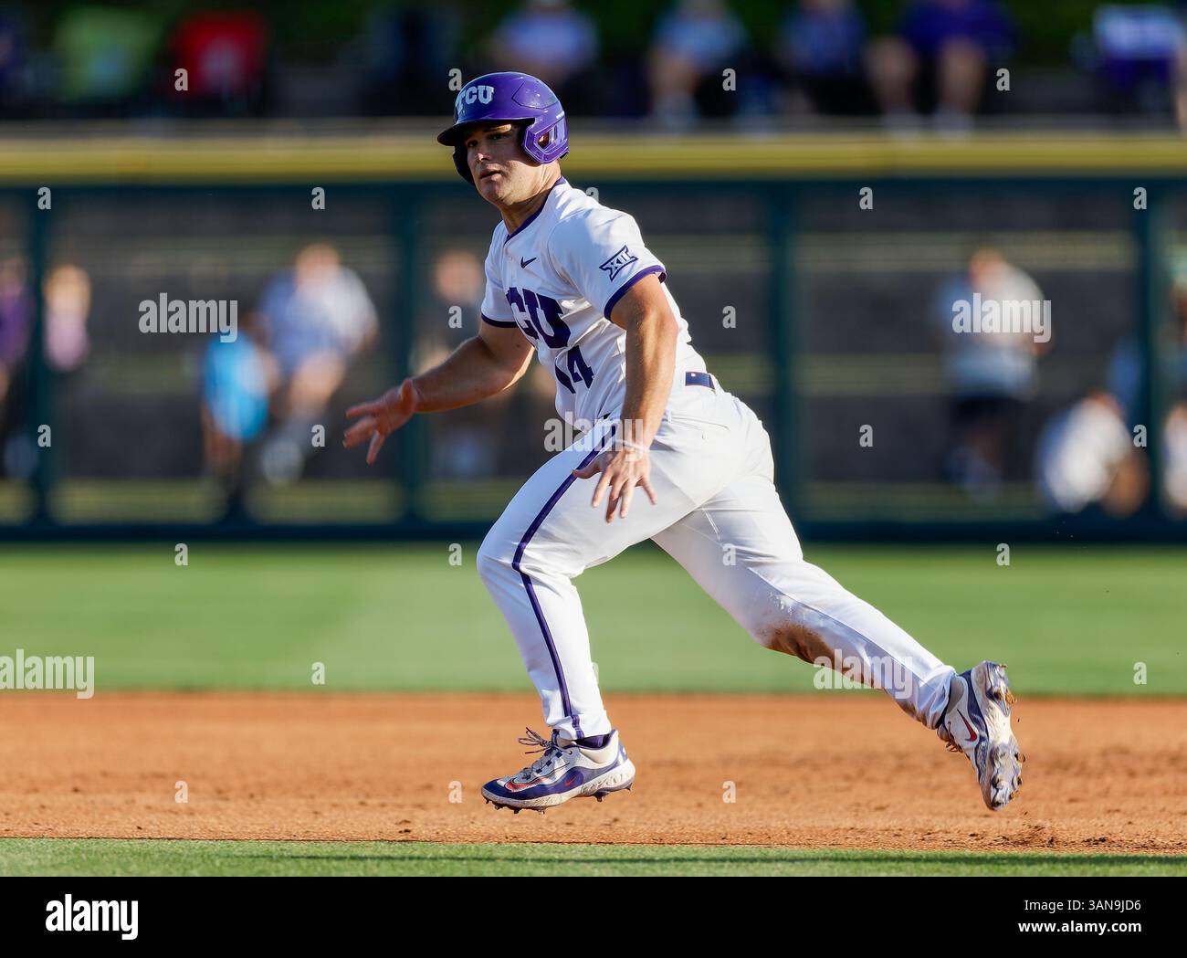 April 11, 2025: Texas Christian University's Karson Bowen (14) running ...