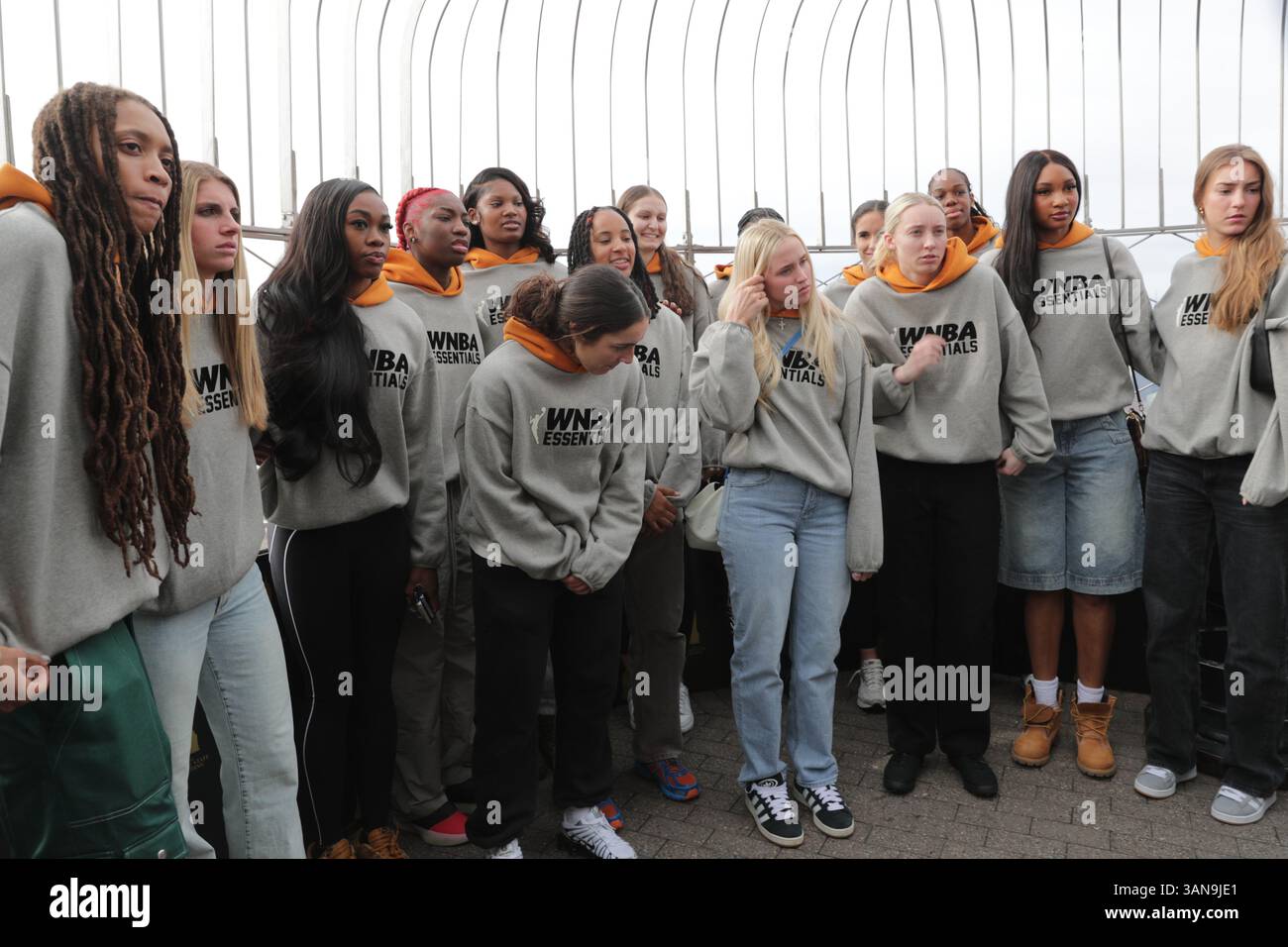 NEW YORK, NY - APRIL 14 2025: WNBA Commissioner Cathy Engelbert joins ...