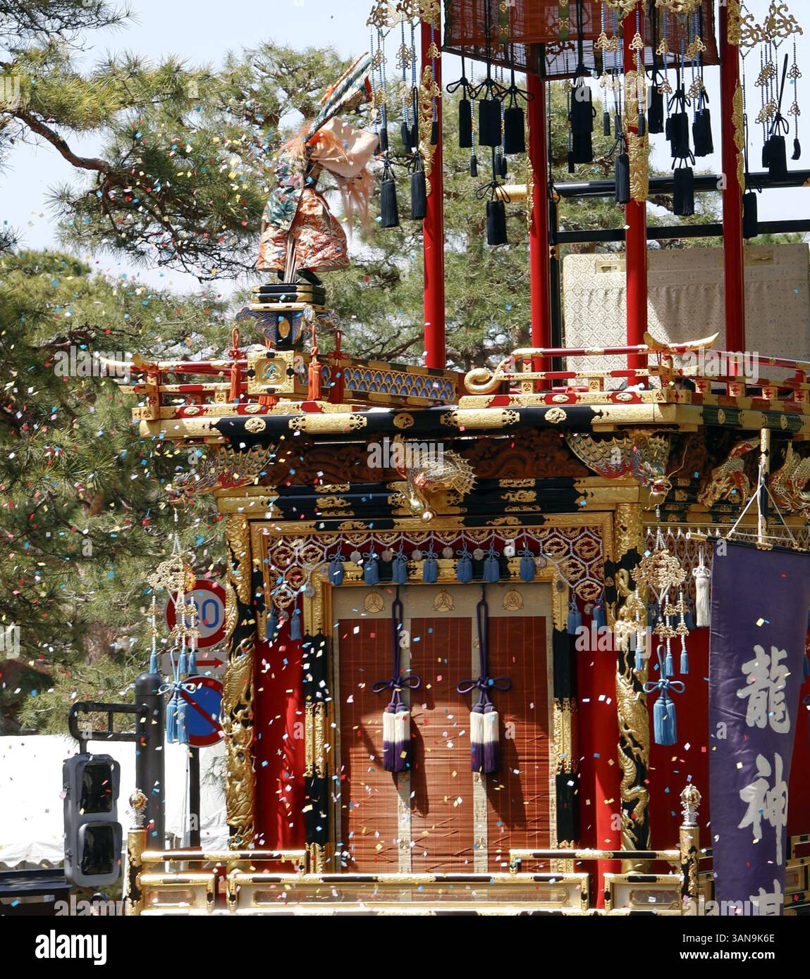 A colorful float is pictured during the Spring Takayama Festival in ...