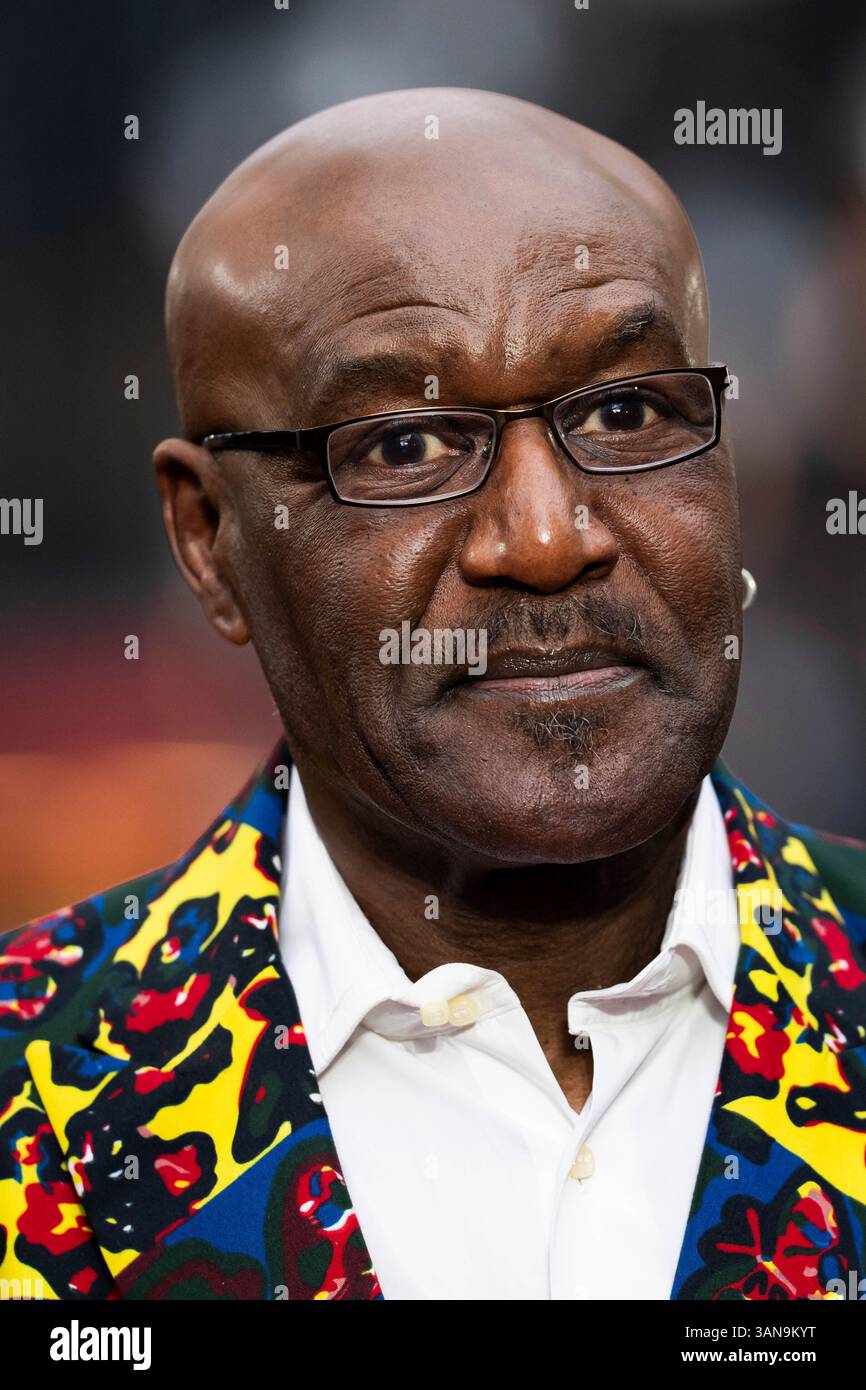 Delroy Lindo poses for photographers upon arrival at the premiere of ...
