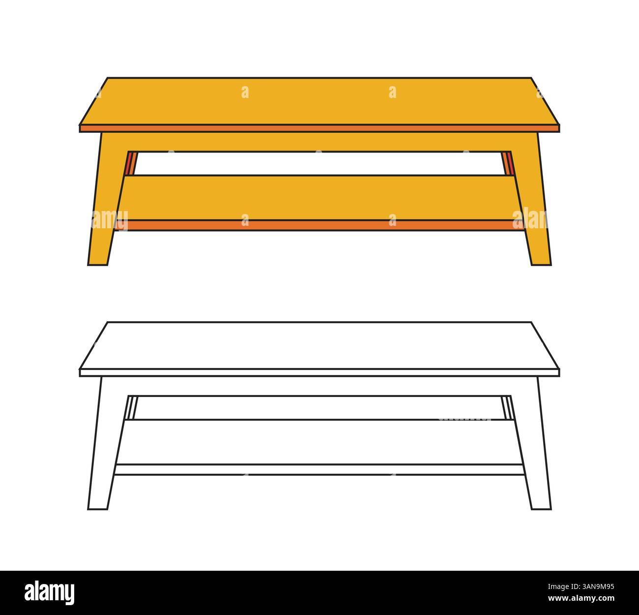 Illustration table retro with line stroke Stock Vector Image & Art - Alamy