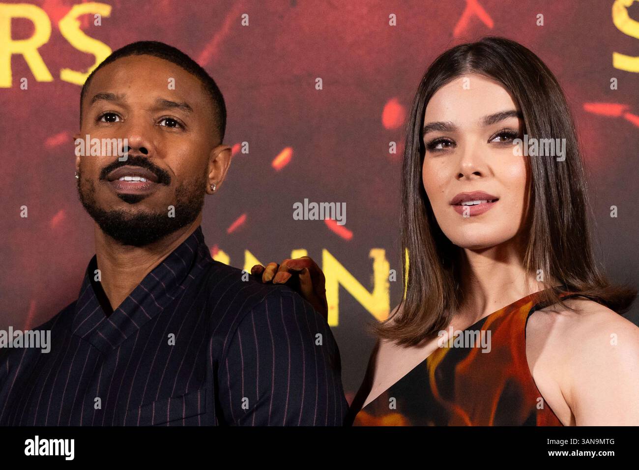 Michael B. Jordan, left, and Hailee Steinfeld pose for photographers ...