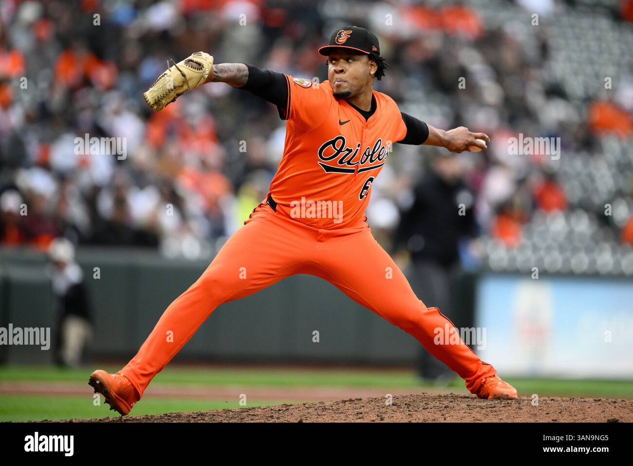 Baltimore Orioles relief pitcher Gregory Soto (65) in action during a ...