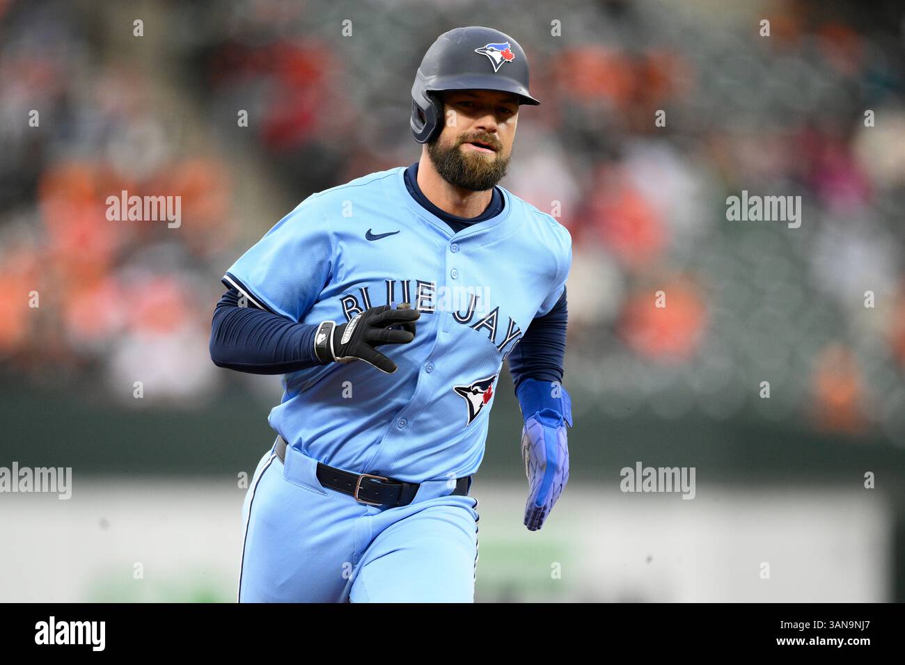 Toronto Blue Jays' Nathan Lukes in action during a baseball game ...