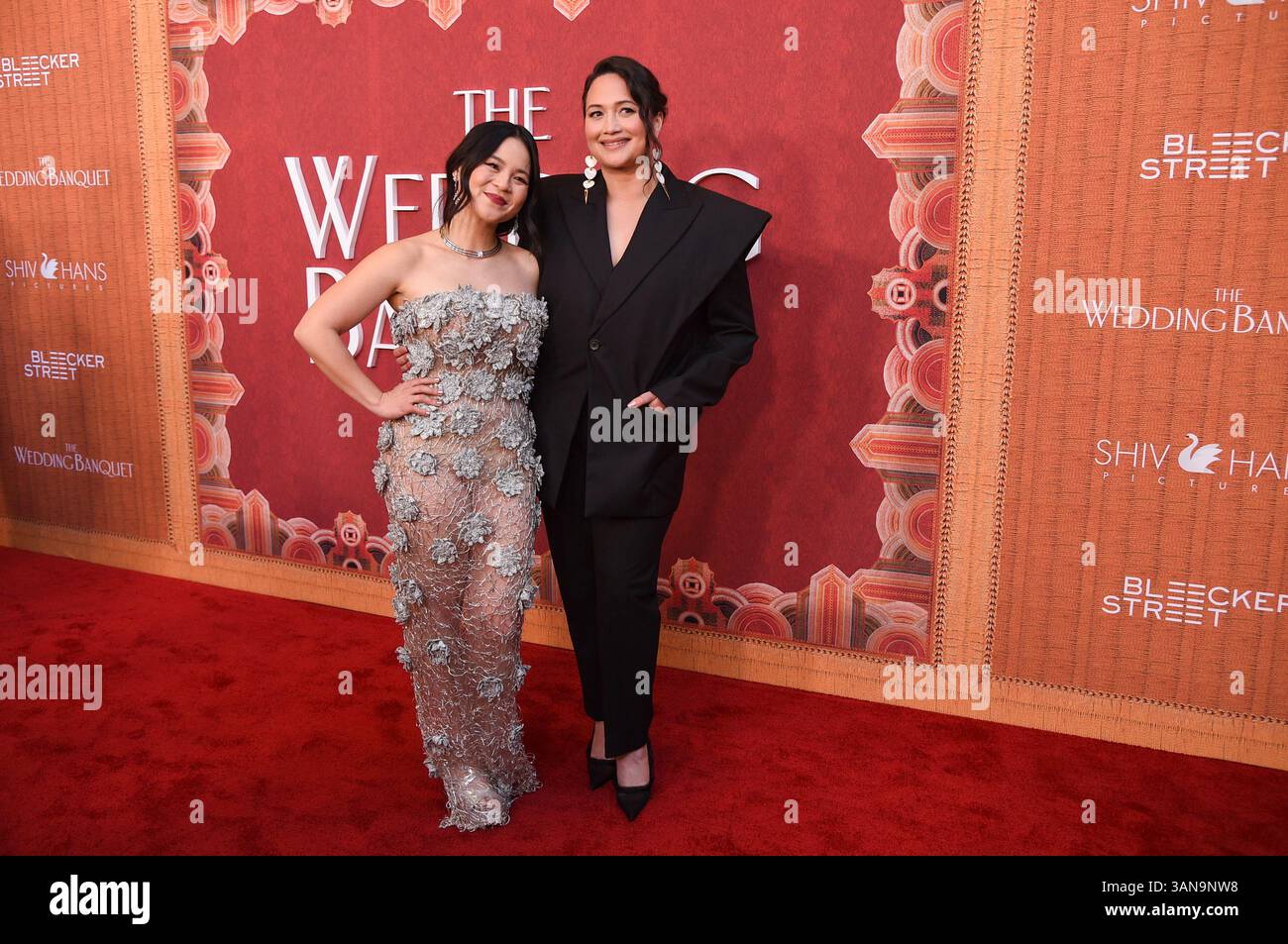 Kelly Marie Tran, left, and Lily Gladstone arrive at the premiere of ...