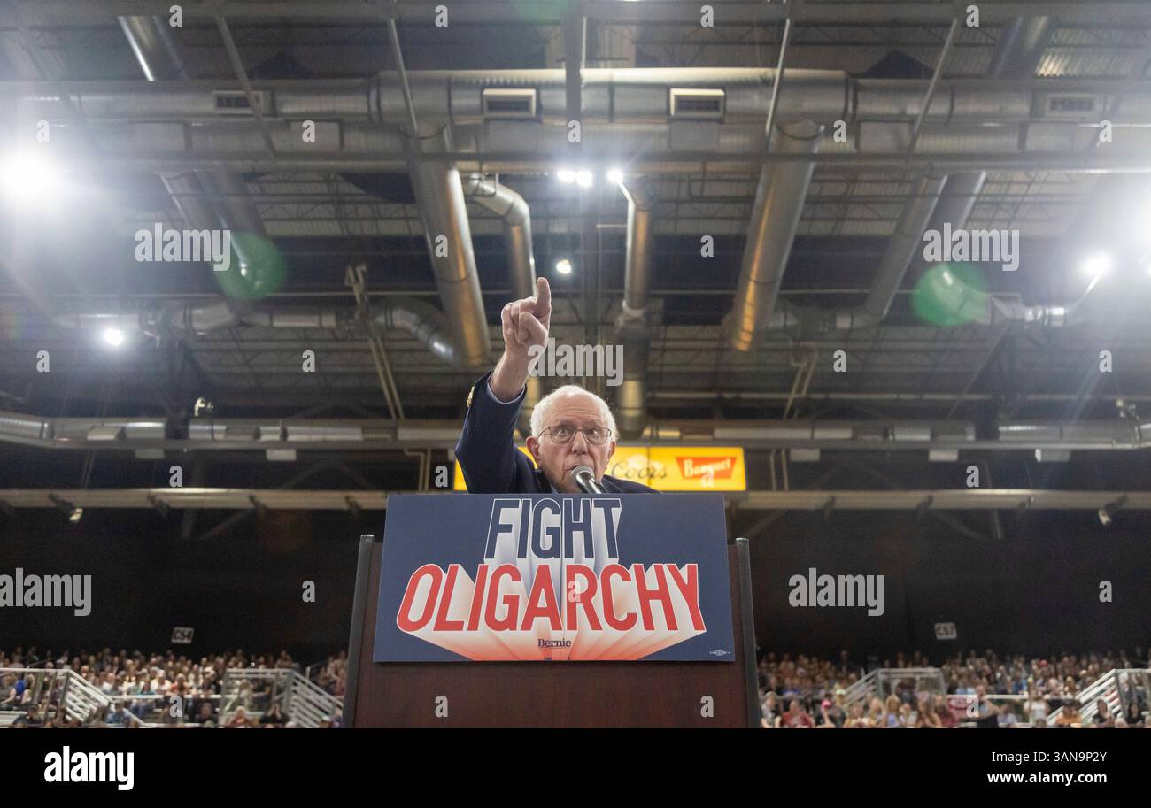 Bernie Sanders, I-Vt., speaks during his "Fighting Oligarchy" event at ...