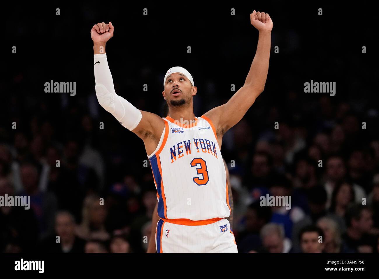 New York Knicks' Josh Hart during the first half of an NBA basketball ...